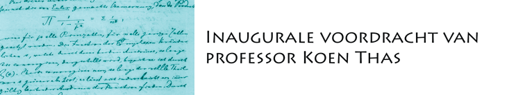 Inaugurale voordracht van Koen Thas